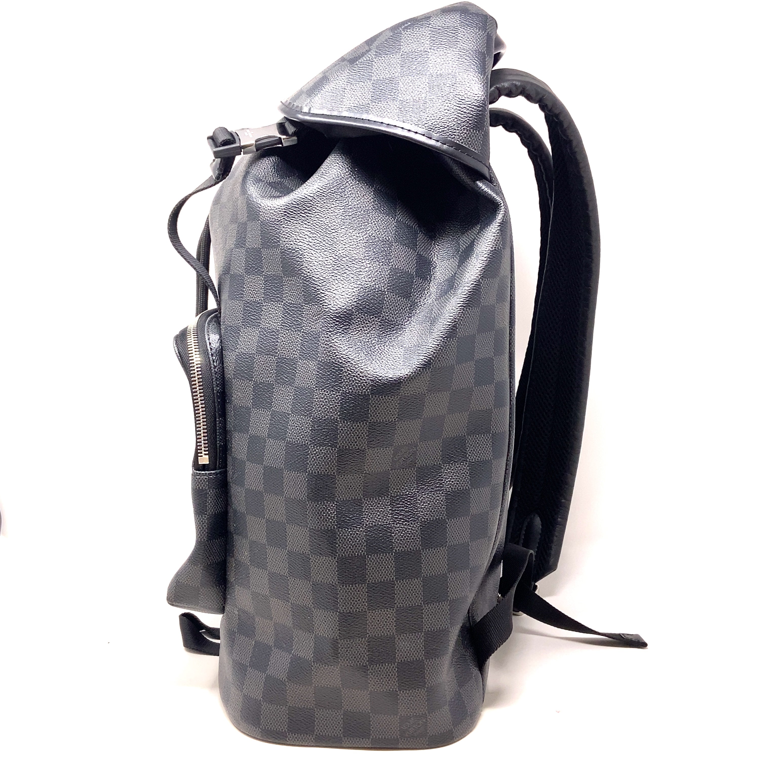 Pre-Owned Coated Canvas and Leather Graphite Zack Louis Vuitton Backpa ...